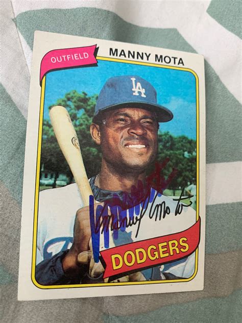 Manny Mota Autographed 1980 Topps Baseball Card Ebay