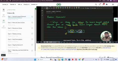 Kavitha Sreev On Linkedin 160daysofdsa Geeksforgeeks Day1complete Problemsolving