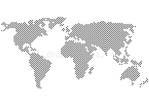 Polka Dotted Map World Stock Illustrations 62 Polka Dotted Map World