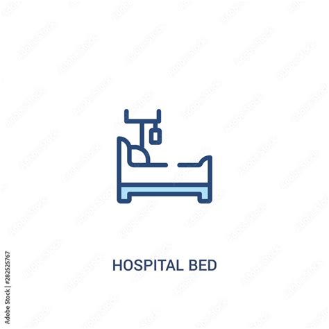 Hospital Bed Concept 2 Colored Icon Simple Line Element Illustration Outline Blue Hospital Bed