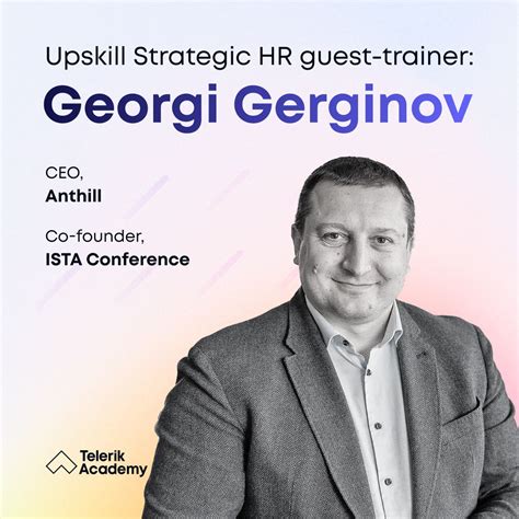 🌟 Запознай се с Георги Гергинов гост лектор в програмата Upskill… Telerik Academy