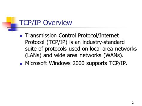 Chapter Overview TCP/IP Overview Configuring TCP/IP Clients - ppt video online download