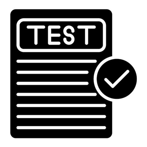 Premium Vector Testing Glyph Solid Black Illustration