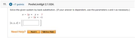 Solved 6 0 1 Points Previous Answers Poolelinalg4
