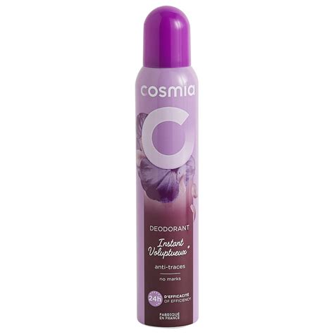COSMIA Déodorant spray 24h instant voluptueux anti-traces 200ml pas ...