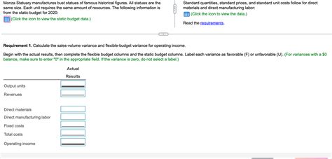 Solved Requirement 1 Calculate The Sales Volume Variance Chegg Com