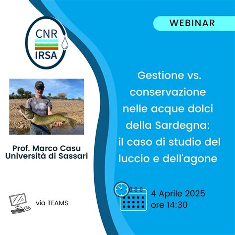Giornata Mondiale Dellacqua 26 Marzo 2025 Ore 1100 Cnr Irsa