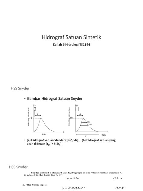 Hidrograf Satuan Sintetik Pdf