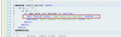 Solved Set Cursor Field Fieldname Not Working Sap Community