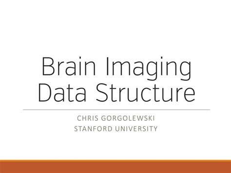 Brain Imaging Data Structure And Center For Reproducible Neuroscince Ppt