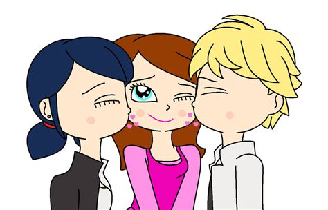 Kiss On A Cheek By Marinette And Adrien By Caitlinsparkle On Deviantart