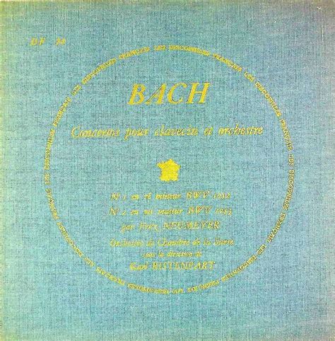 Amazon [les Discophiles Français] F ノイマイヤー Cemb K リステンパルト指揮ザール室内o バッハ Cemb協奏曲1番b 1052 2番b