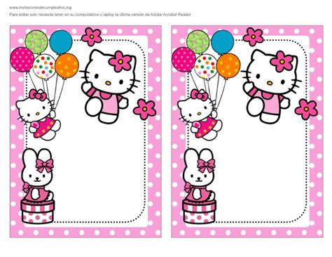 Invitacion De Hello Kitty 1 Pdf