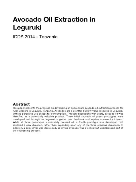 Avocado Processing Pdf Prototype Avocado