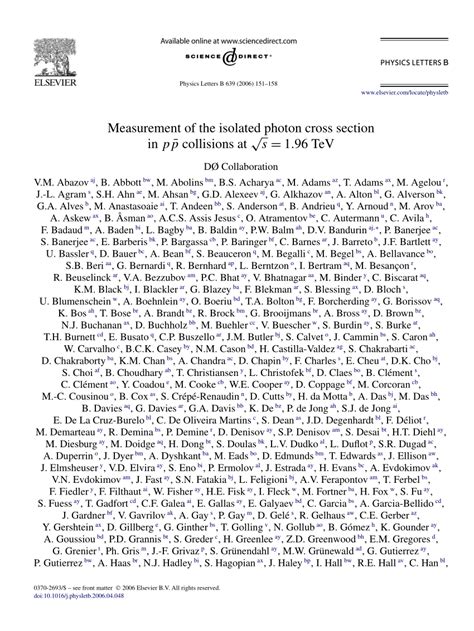 Pdf Measurement Of The Isolated Photon Cross Section In P Overp ̄ Collisions At Sqrts 1