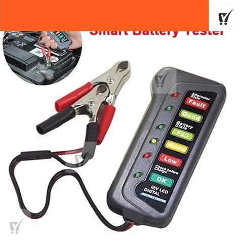 Mct 6 Led Light Display Battery Health Tester Car Motorcycle Trucks Tester Fault Detector