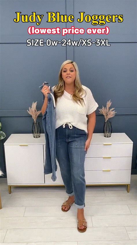 Judy Blue Pull On Denim Joggers Buy 2 Free Shipping Denim Joggers