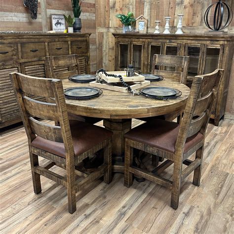 Modern Rustic Round Dining Set Rustic Round Dining Table Round