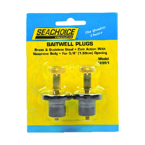 Seachoice Stainless Steel 58 In W Deck And Baitwell Plugs 1 Pk Wd