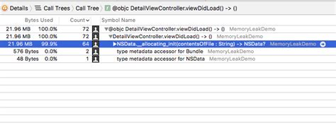 tìm memory leaks trong app ios với xcode instruments