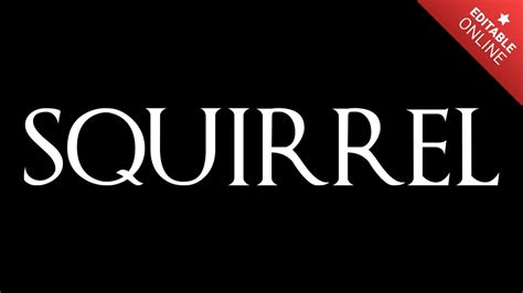 squirrel text effect generator