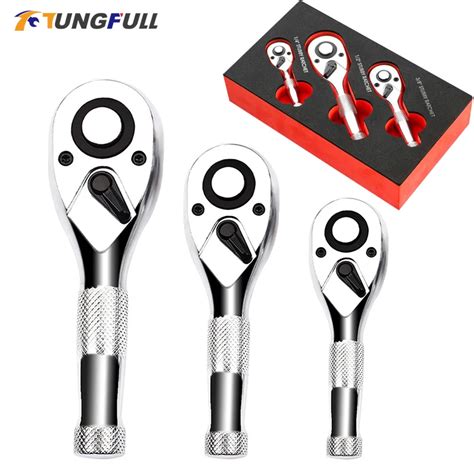 Mini Ratchet Wrench 1 4 3 8 1 2 Inch Drive Stubby Ratchet Set Quick