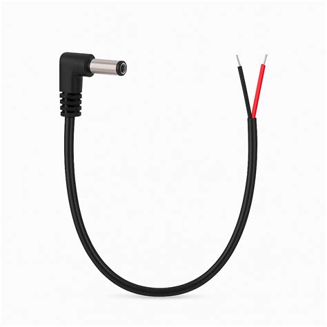Buy 90 Degree Dc Power Cable 55x21mm Right Angle 25cm