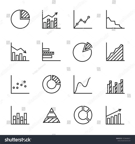 차트 및 다이어그램 집합선 그래프 아이콘흰색 스톡 벡터로열티 프리 1523668421 Shutterstock