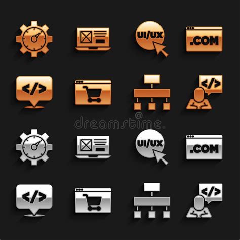 set online shopping on screen ui or ux design front end development
