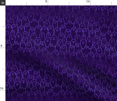 Ombre Purple Ghosts Small Fabric Spoonflower