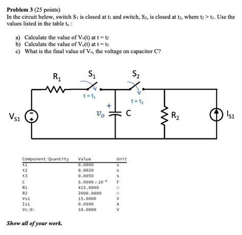 solved problem 3 25 points in the circuit below switch s