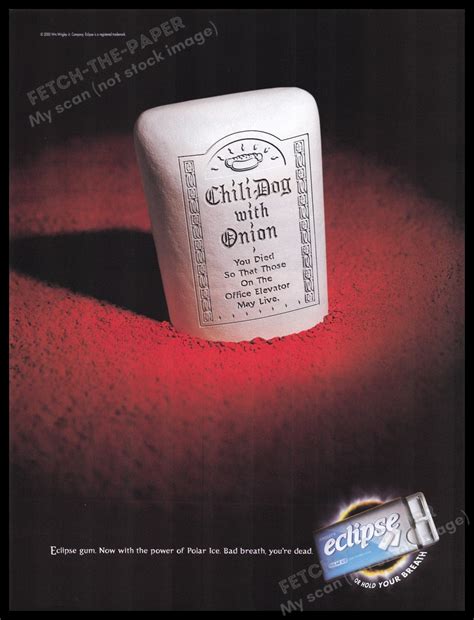 Eclipse Chewing Gum 2000s Print Advertisement Ad 2000 Bad Breath Eleva — Fetch The Paper