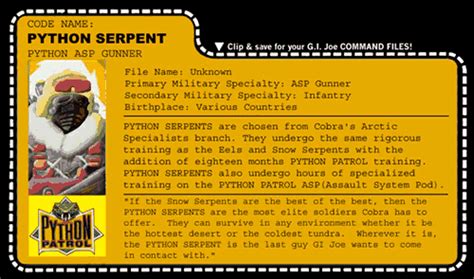 JoeCustoms Com Group Projects Transportation Corps Python Serpent