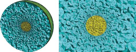 Partial Views Of The Tetrahedral Meshes Used For The Simulation Of The
