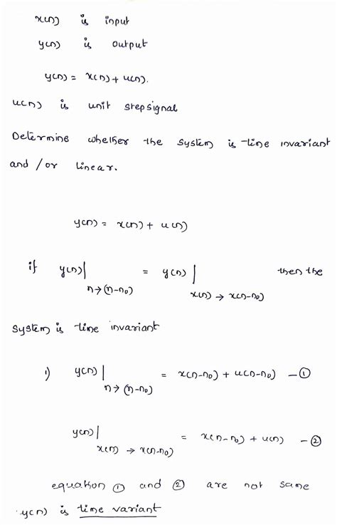 answered consider a system with input x[ ] and output y[n] x[n] u