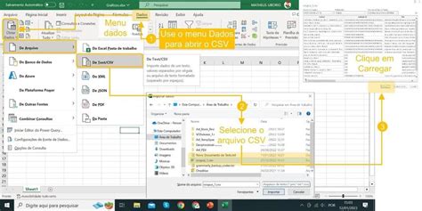 importação dos dados da literatura de csv para o excel download