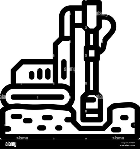 Geotechnical Study Mining Line Icon Vector Geotechnical Study Mining