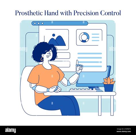 Adaptive Technology Concept Illustration Of A Woman Using A Prosthetic