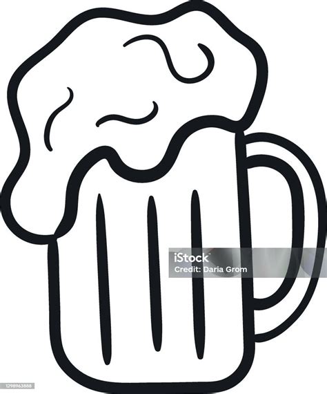 낙서 스타일 손으로 그리는 옥토버 페스트 맥주의 흰색 배경에 고립 된 맥주 유리 거품이 있는 맥주 벡터 Eps10 Ale에 대한