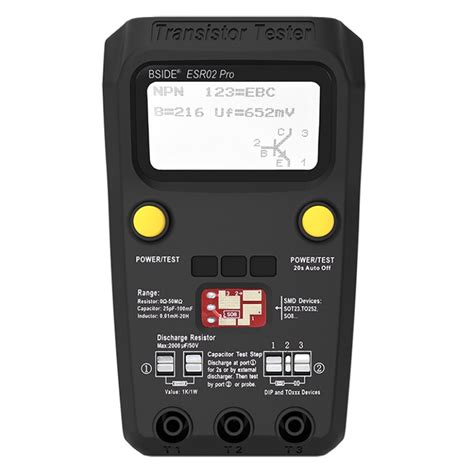 Digital Transistor Esr02 Pro Tester Smd Components Grandado
