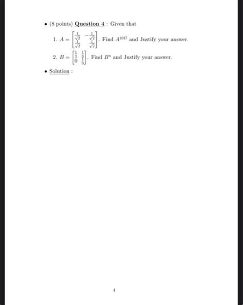 solved 8 points question 4 given that 1