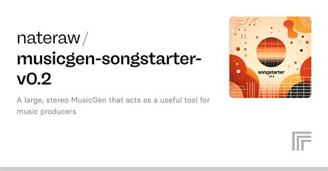 nateraw musicgen songstarter v0 2 run with an api on replicate