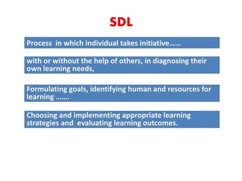 Sdl And Networking Self Directed Learning Ppt