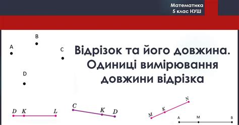 Конспект уроку математики у 5 класі НУШ на тему Відрізок та його довжина Одиниці вимірювання