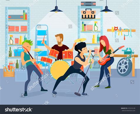 373 Garage Band Stock Illustrations Images And Vectors Shutterstock