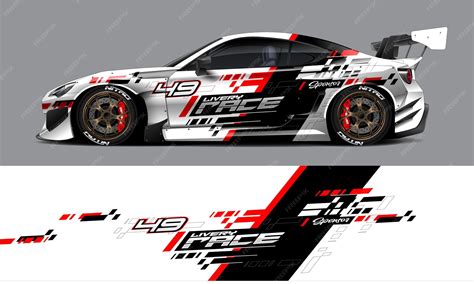 Premium Vector Car Livery Design Vector Graphic Abstract Stripe