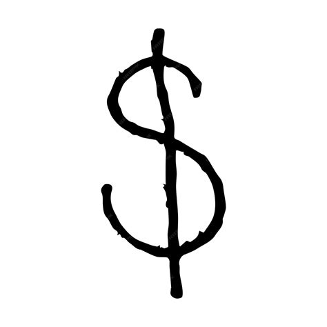 Premium Vector Hand Drawn Dollar Currency Symbol Brush Stroke Doodle