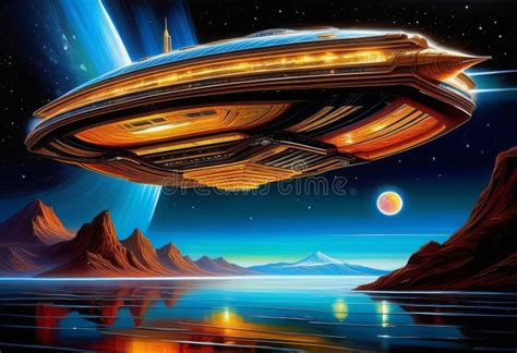 A Majestic Journey On An Opulent Interstellar Ark Stock Illustration Illustration Of Generated