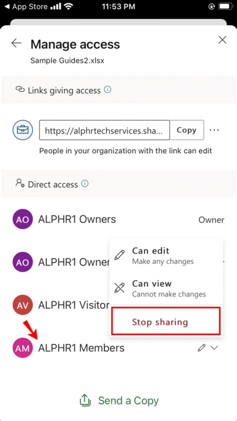 How To Remove Shared Access Permissions For Someone In An Excel File