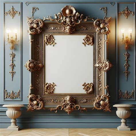 premium photo ornate frame 3d render